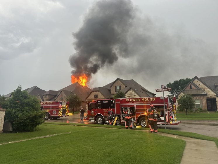 House fire likely caused by lightning displaces Flower Mound family ...